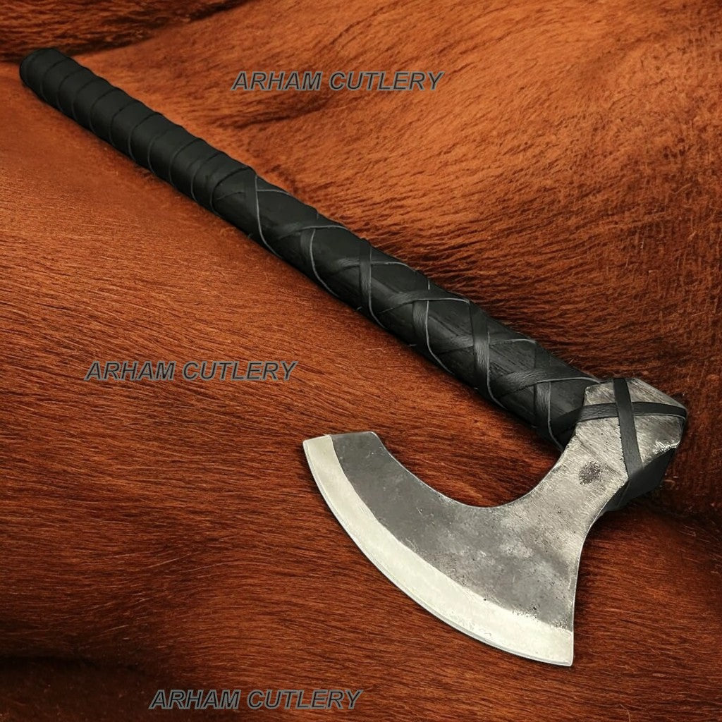 The Black Rollo Hand Forged Viking Axe – Arham Cutlery